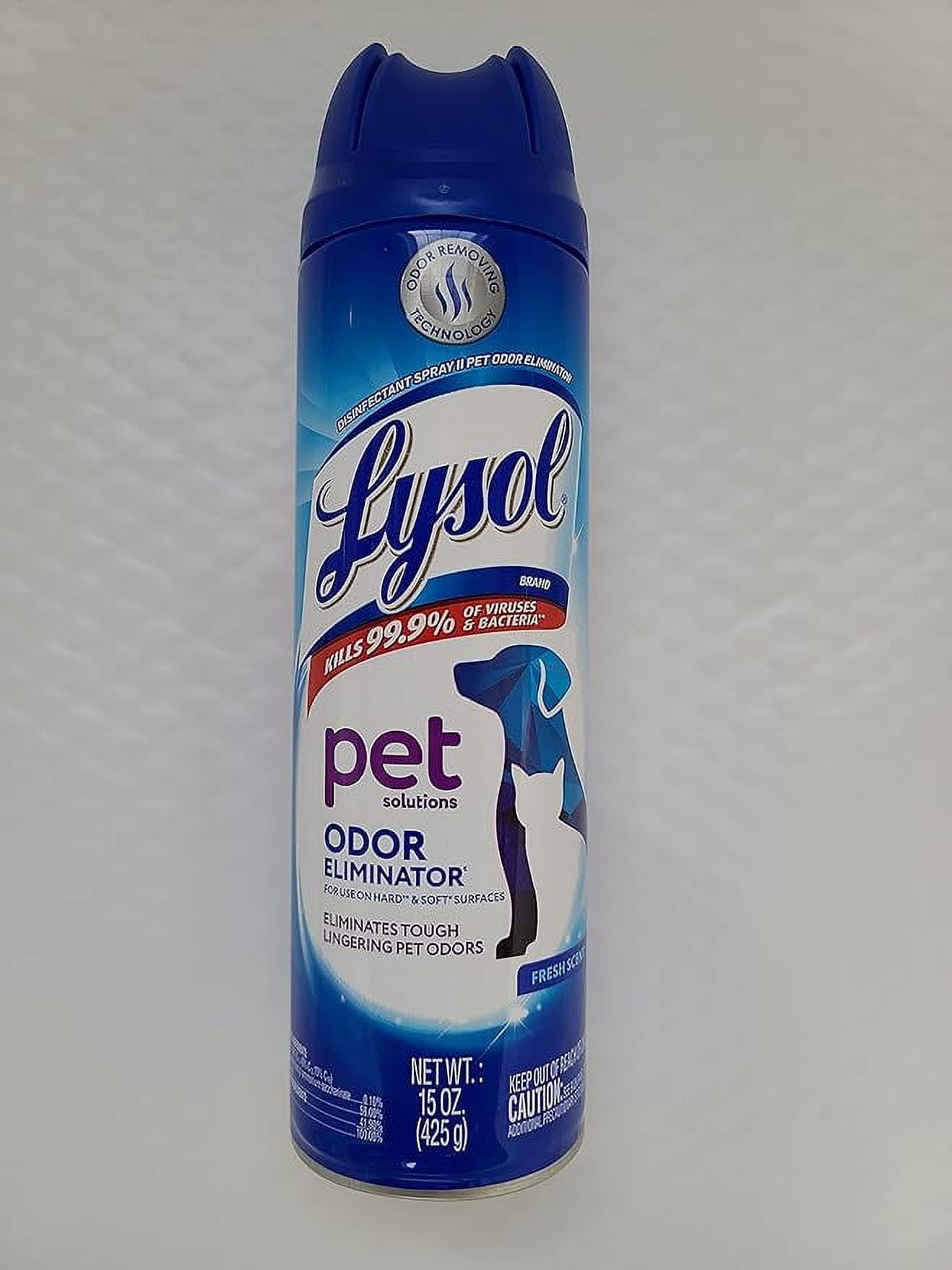Lysol Pet Solutions Odor Eliminator, Fresh Scent, 15 Oz, 2 Pack ...