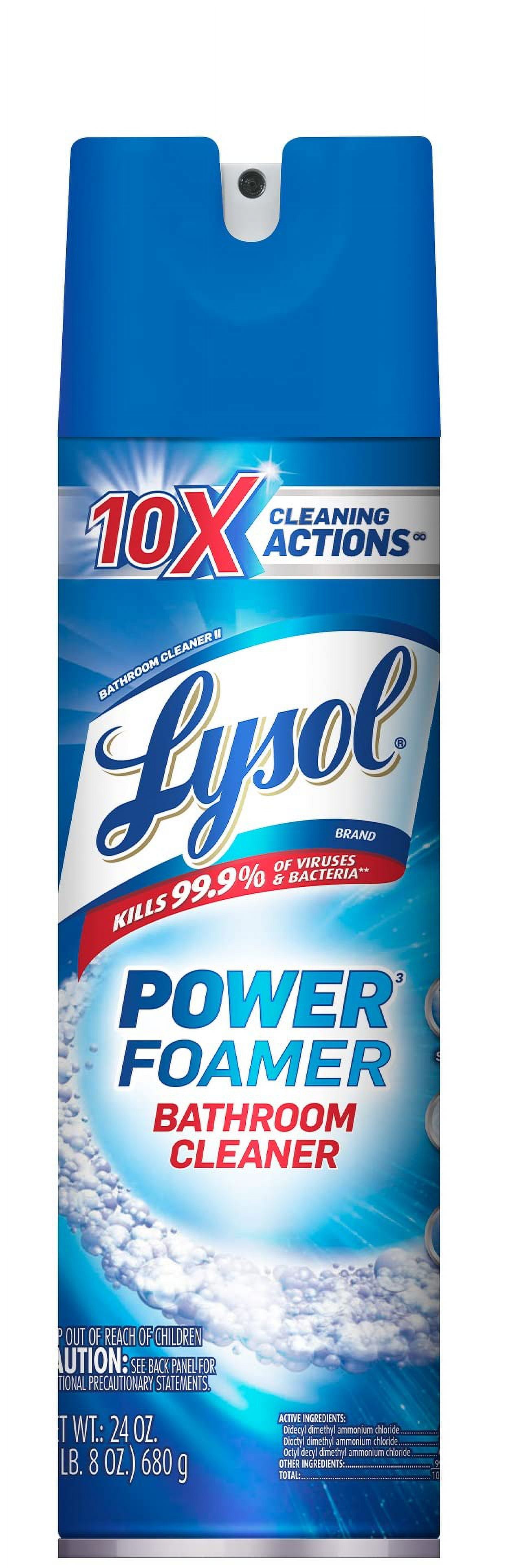 Lysol Power Foam Bathroom Cleaner Aerosol Can 24 Oz Pack Of 3