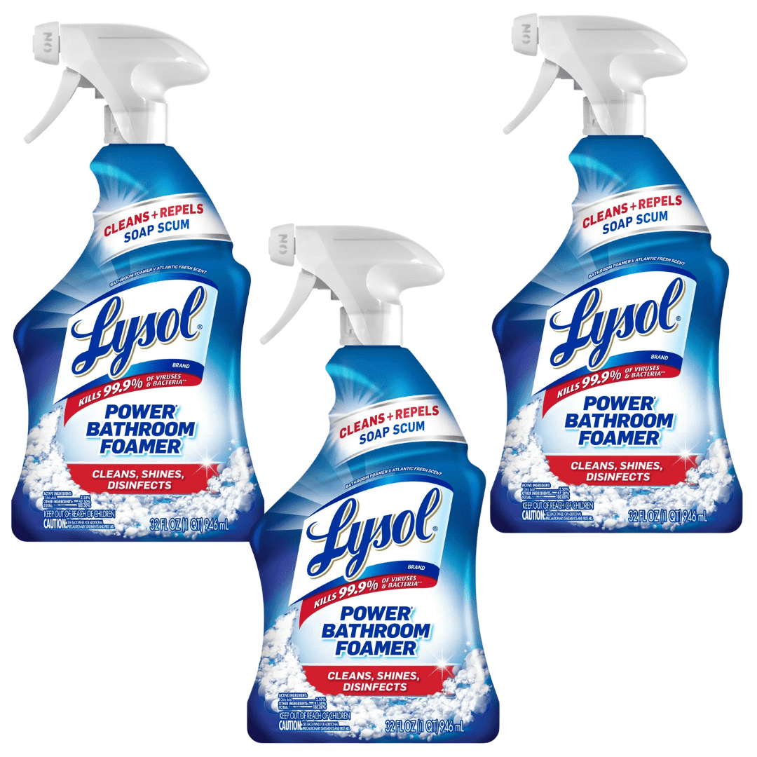 Lysol Power Foaming Cleaning Spray for Bathrooms, Foam Cleaner ...