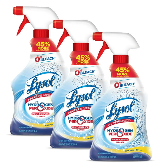 Lysol Power and Free Multi-Purpose Cleaner, Citrus Sparkle, 32 Ounce ...