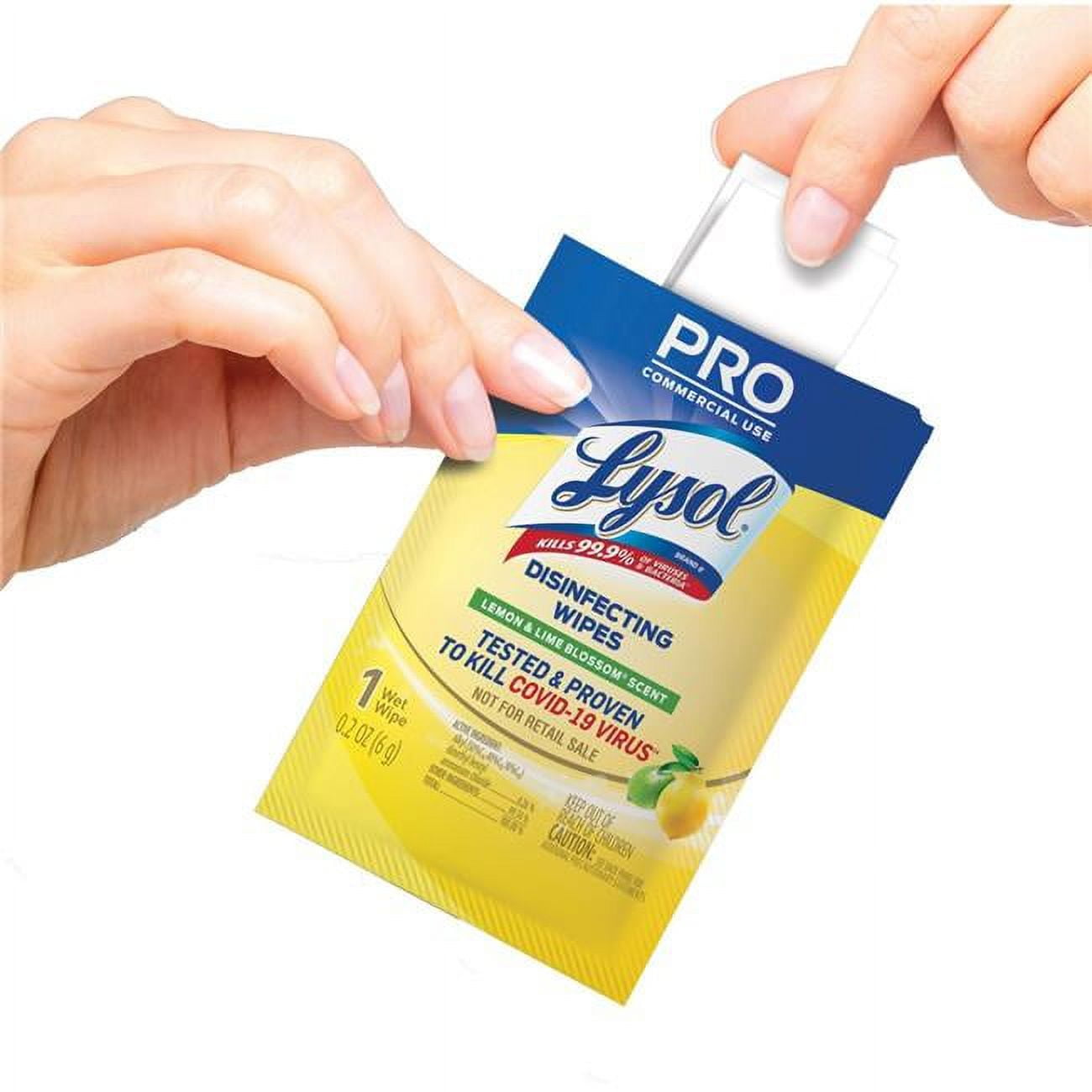 Lysol Professional Disinfectant Wipes, Individually Wrapped, Bacteria ...