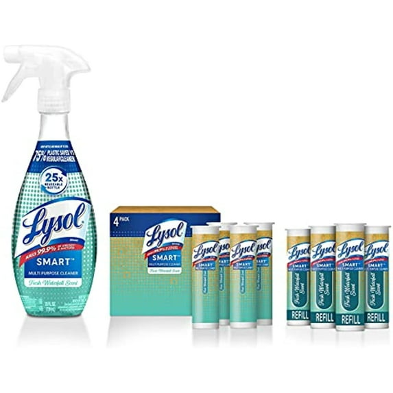 Lysol Smart Multipurpose Disinfecting Spray Cleaner Kit, Fresh ...