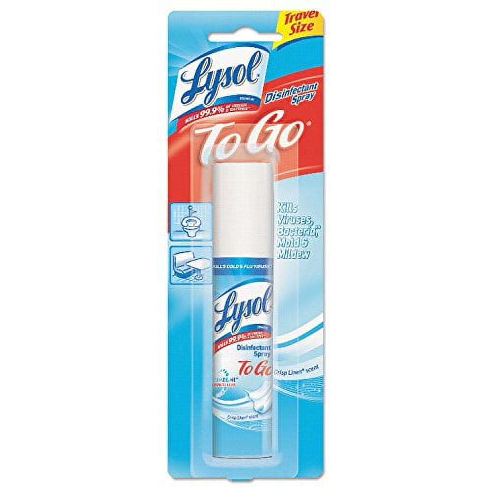 Lysol To Go Disinfectant Spray, Crisp Linen, Travel Size - 1 oz (Pack ...