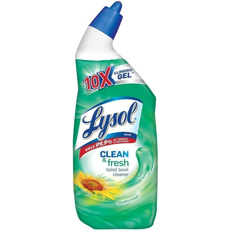 Lysol Toilet Bowl Cleaner Gel For Cleaning and Disinfecting Stain Removal Forest Rain Scent 24oz Walmart