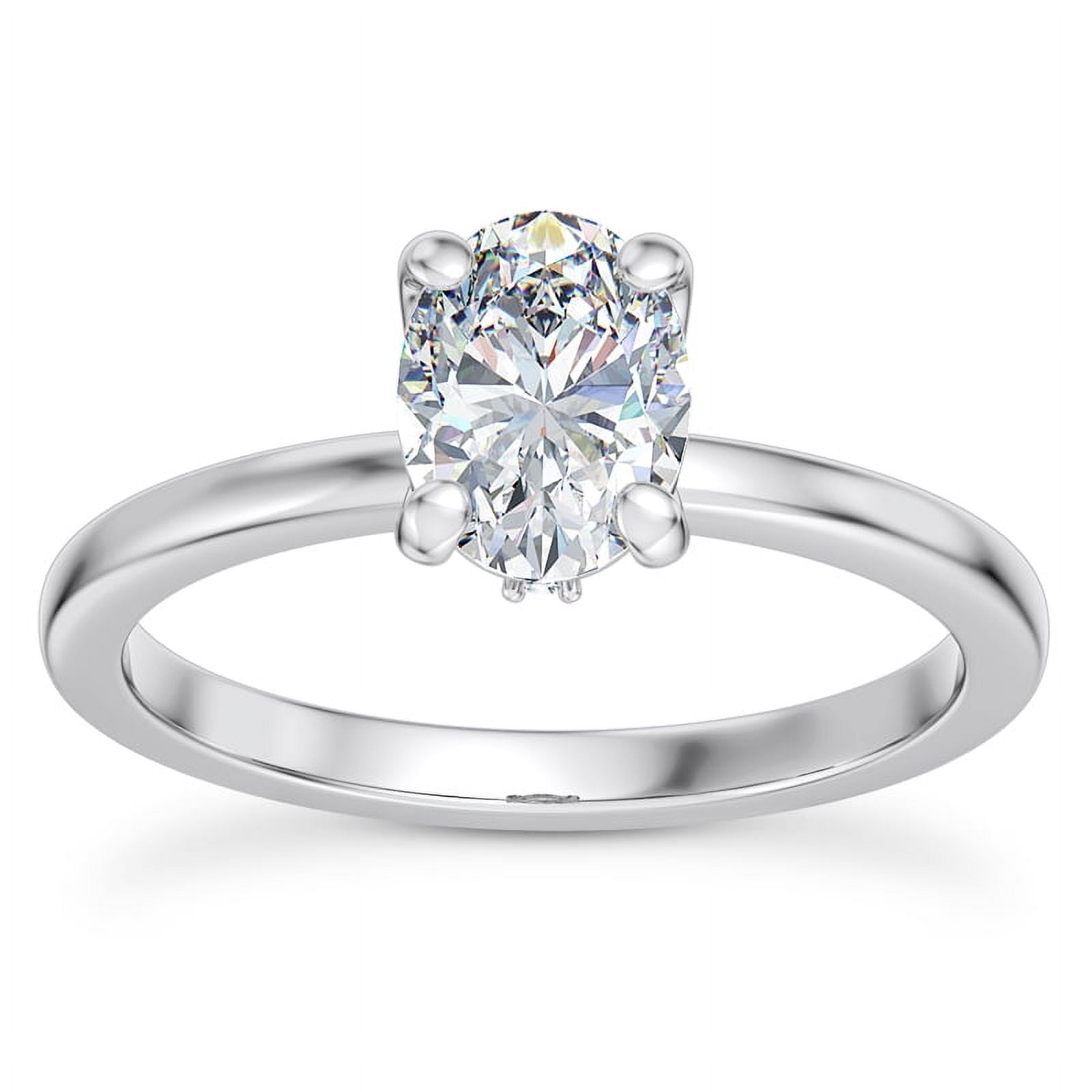 Lyssa Jewel 1.7 Ct Oval Cut Lab Created Diamond Ring for Women - 14K ...
