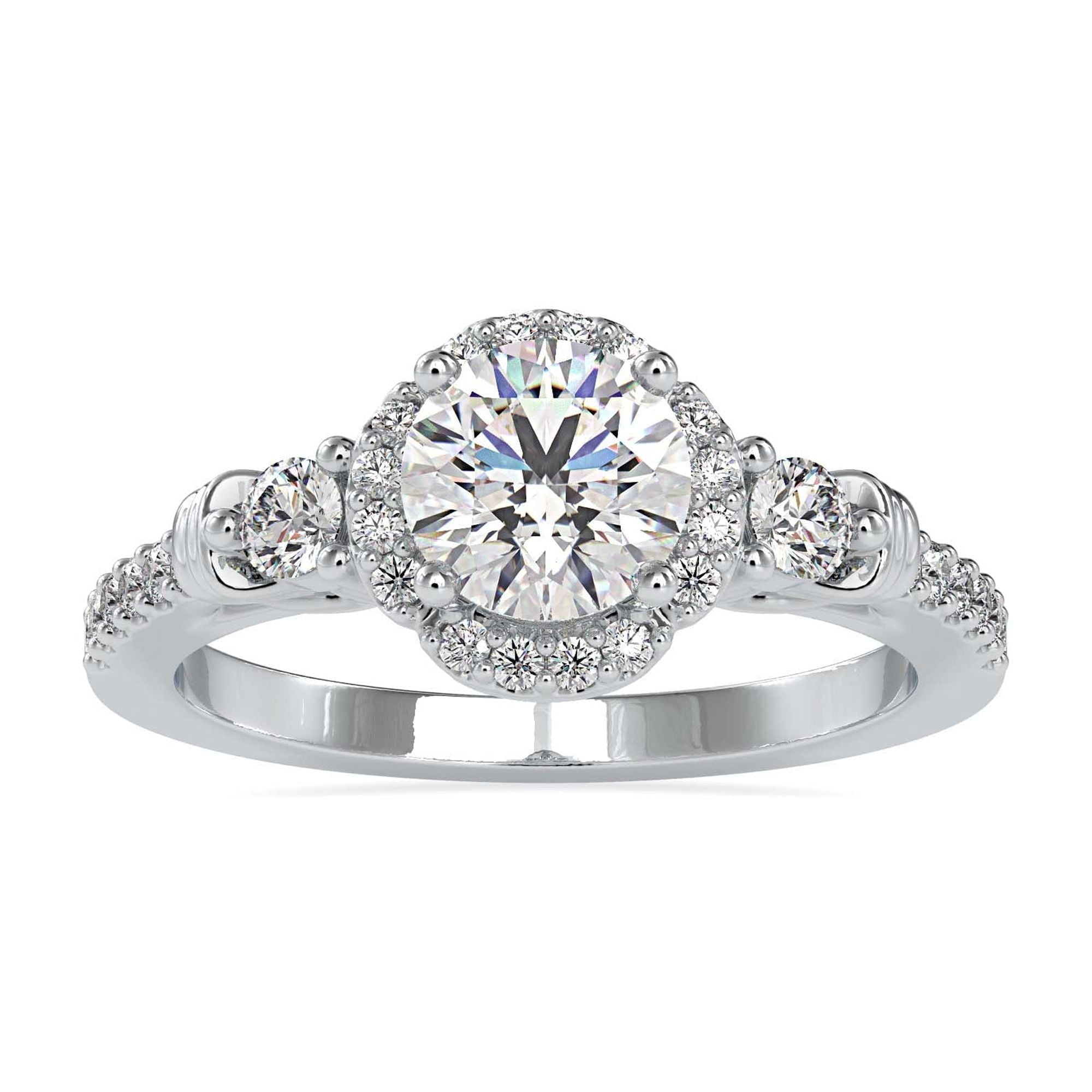 Lyssa Jewel 1.8 Ct Lab Created Diamond Halo Engagement Ring - Round Cut ...