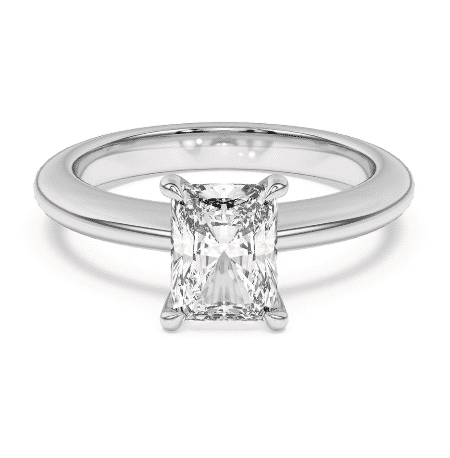 Lyssa Jewel 1.81 Ct Radiant Cut Moissanite Two Tone Engagement Ring ...