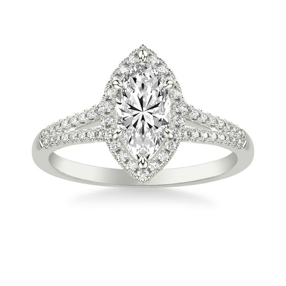 Lyssa Jewel Women's Engagement Ring - 1.33 Ct Pear Cut Lab Created ...