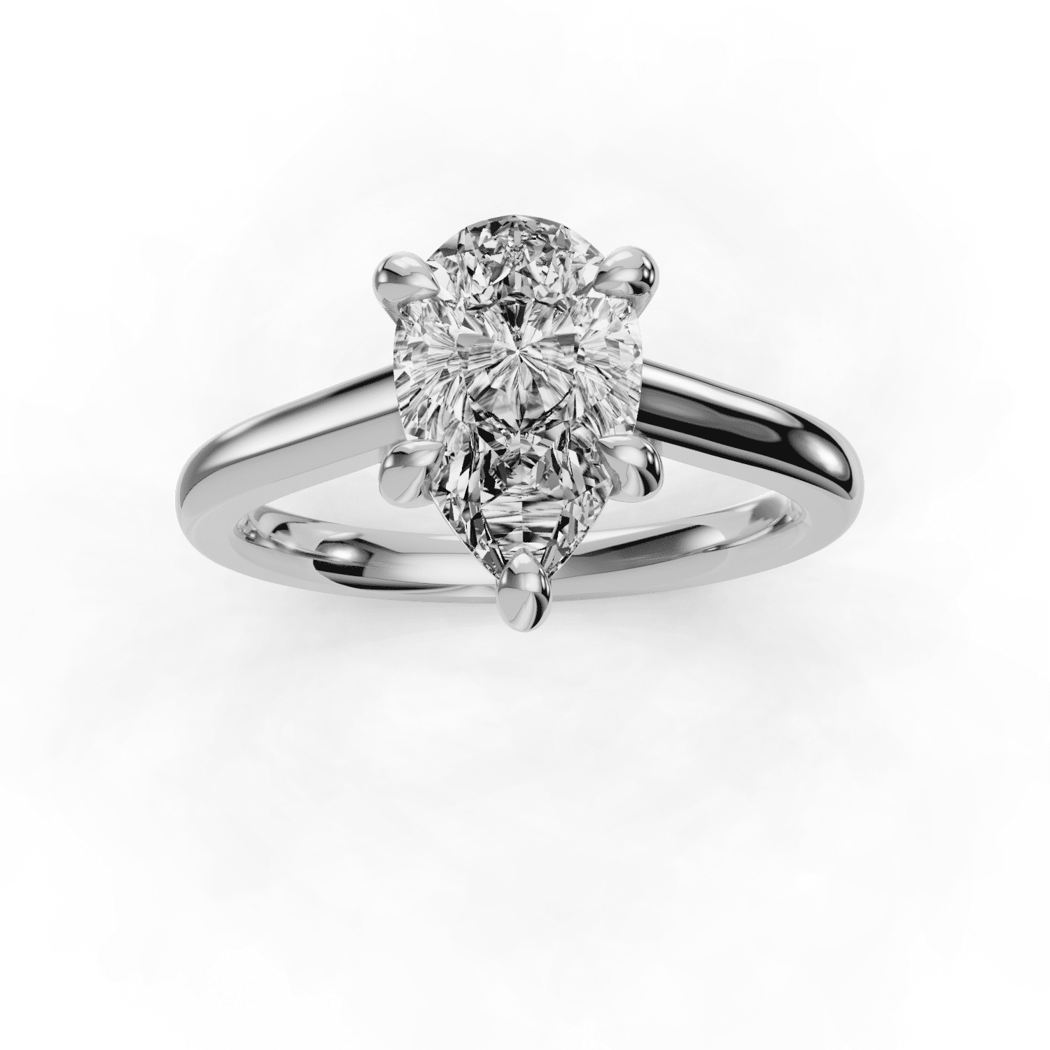 Lyssa Jewel Pear Cut Moissanite Engagement Ring for Women - 1.52 Ct ...
