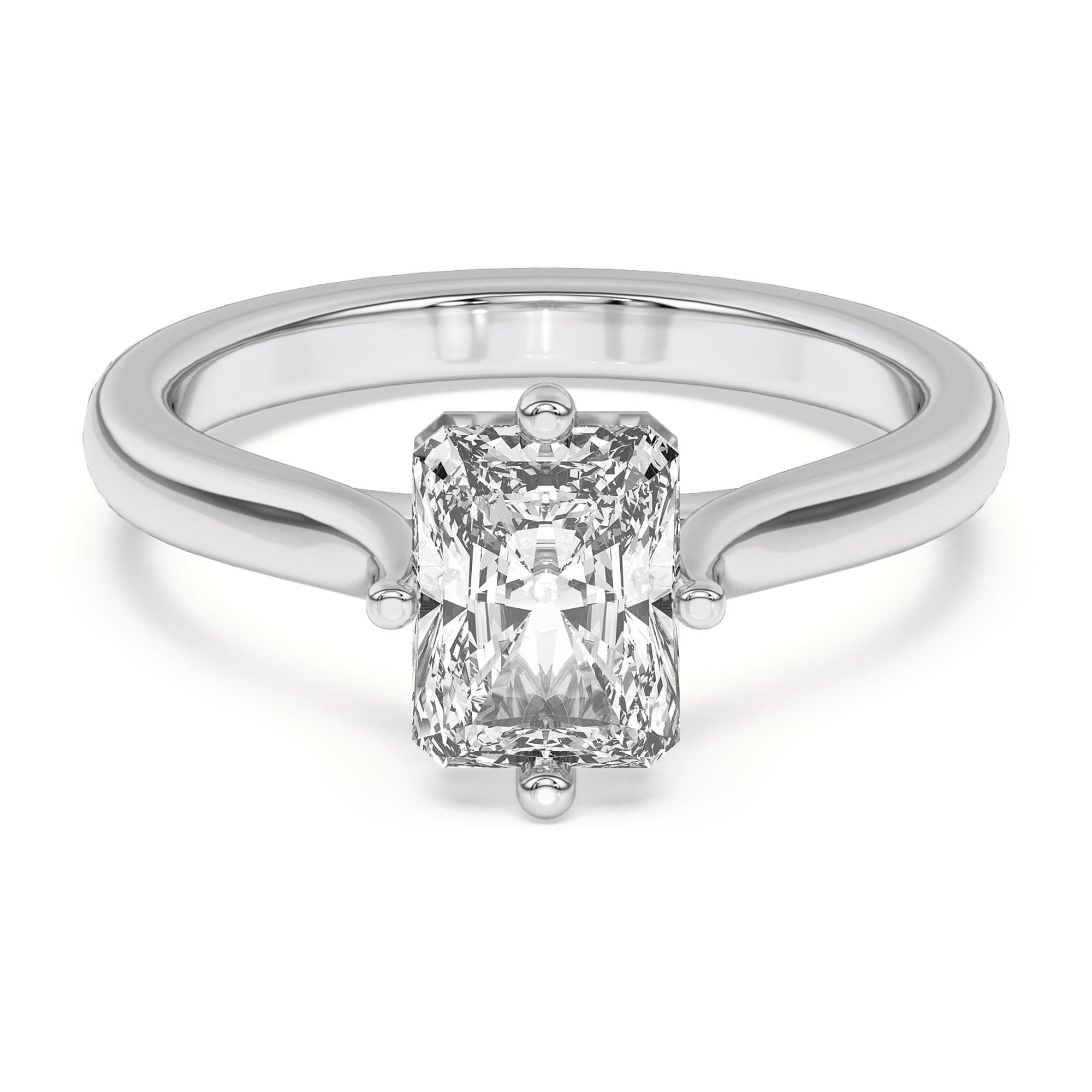 Lyssa Jewelry 1.6 Ct Radiant Cut Moissanite Ring - 14K White Gold ...