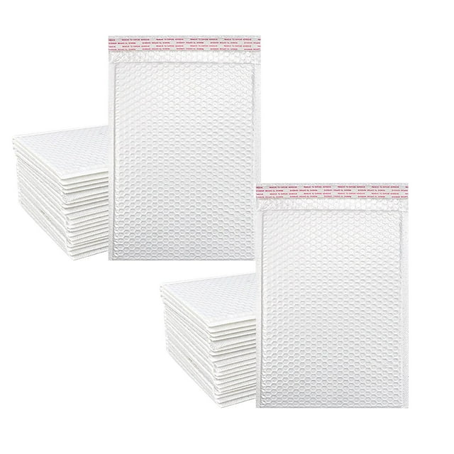 Lystmrge Gift Wrapping Paper Storage 2 Pack White Poly Bubble Mailers ...