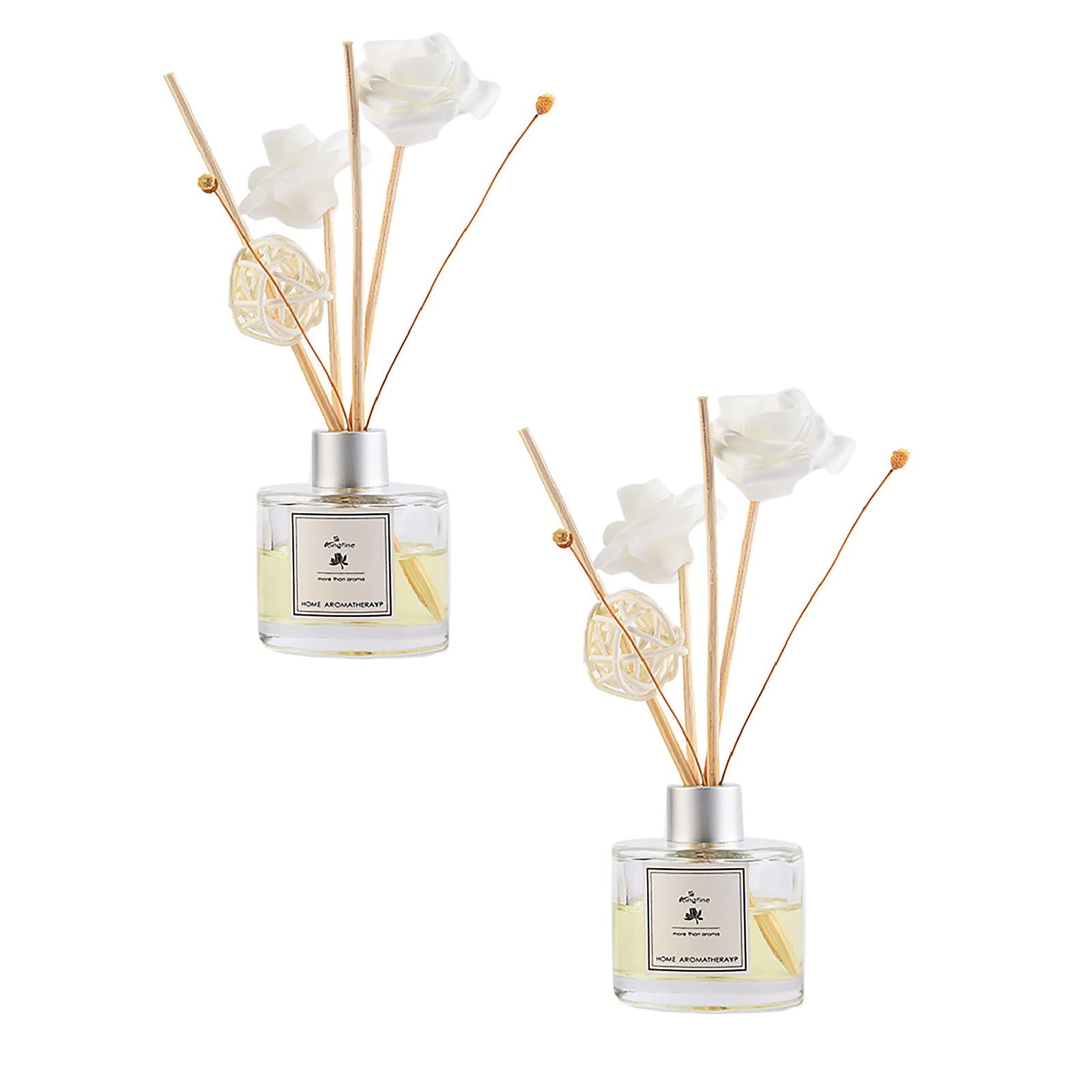 Lystmrge Large Uv Simulation Artificial Flowers 2 Pack Reed Oil Diffusers With Natural Sticks ...
