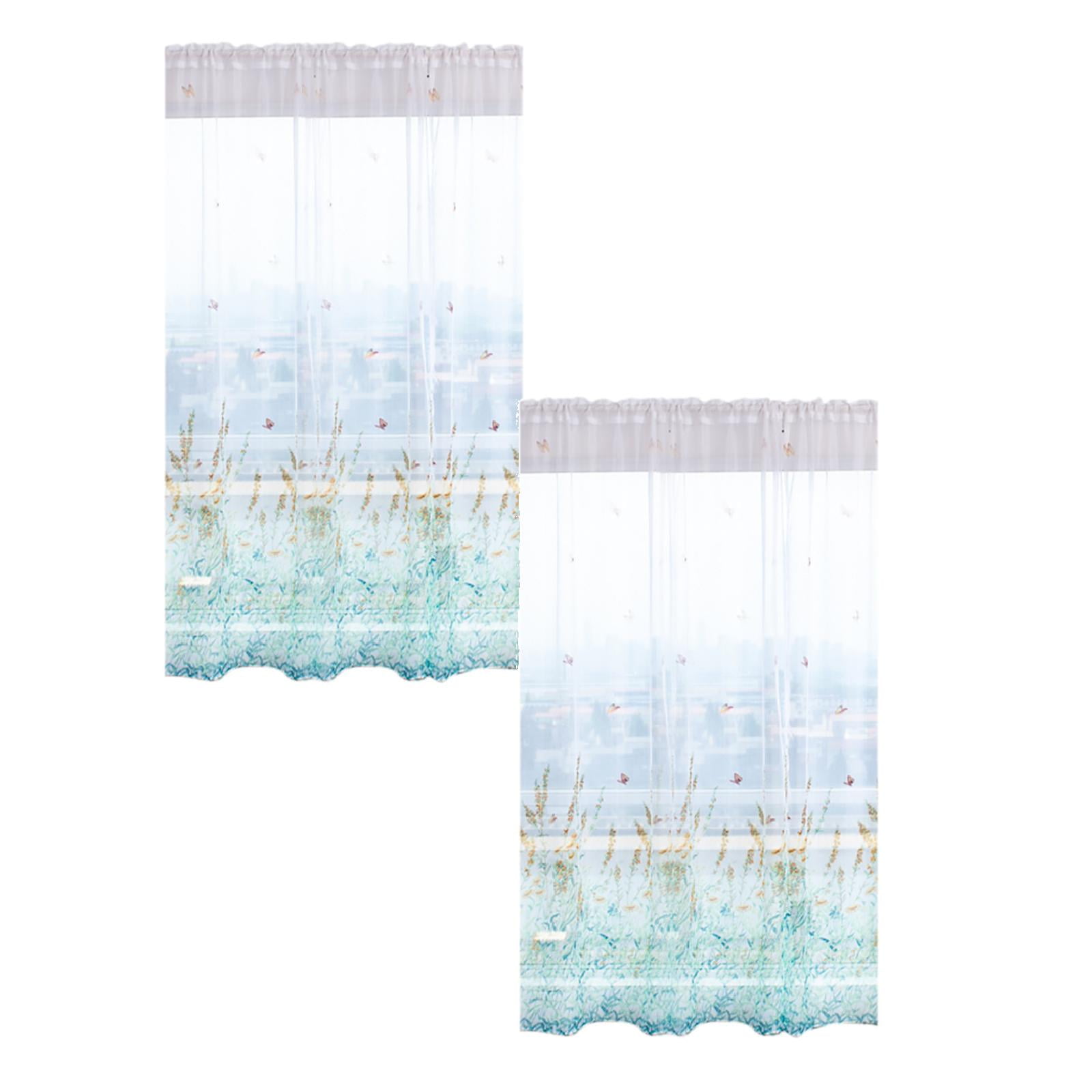 Lystmrge Window Blinds 2 Pack Trees Sheer Curtain Tulle Window ...