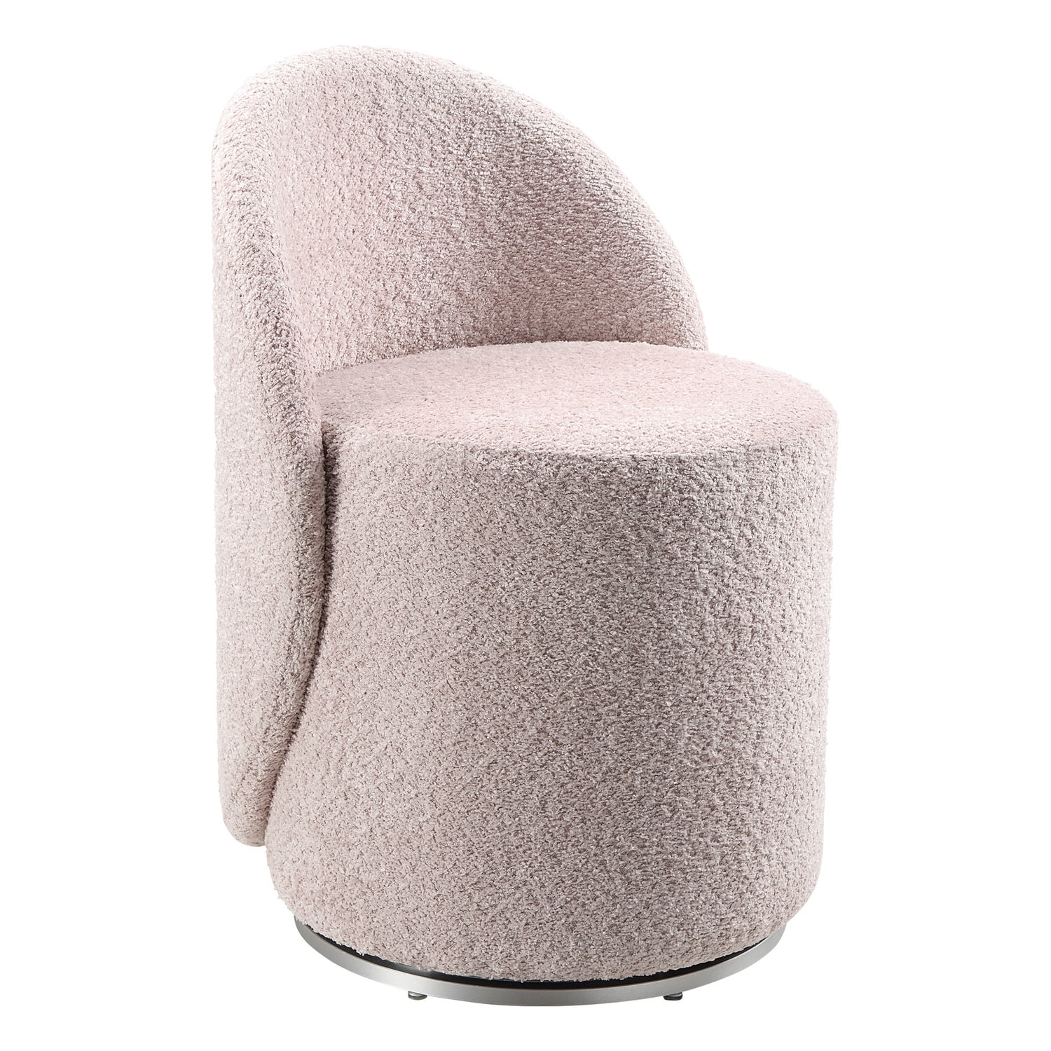 Lystra Swivel Vanity Chair in Dusty Rose Fabric - Fully Assembled ...