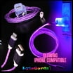 3 in 1 LED Flowing Light up Charger Charging Cable USB Cord for Android ...