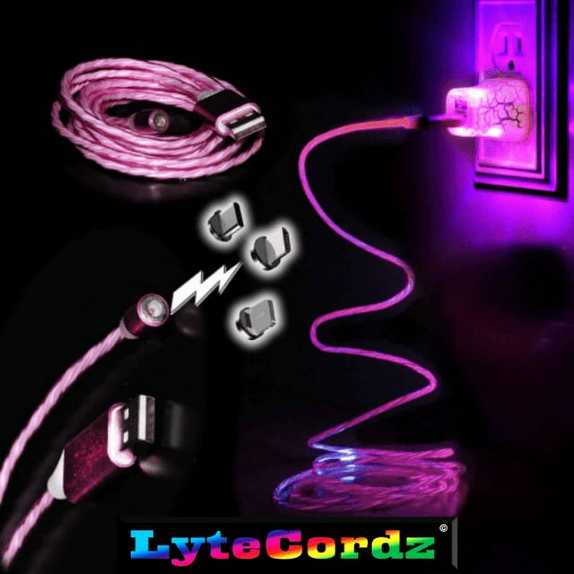 LyteCordz - Light Up Magnetic Quick Connect Release LED Charging ...