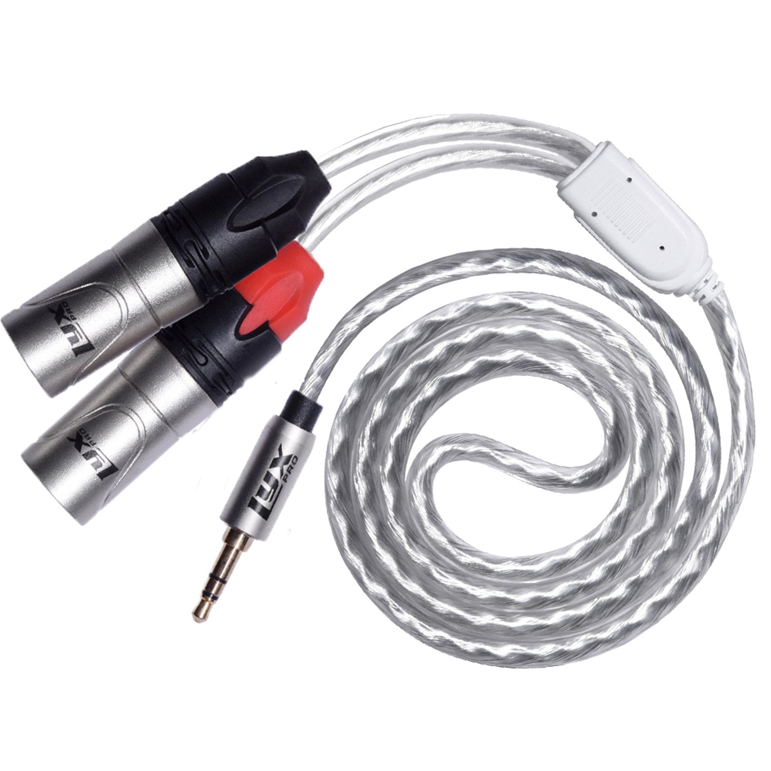 LyxPro 1/8'' TRS to Dual XLR Male Mic Connector, 6 Feet Y-Microphone ...