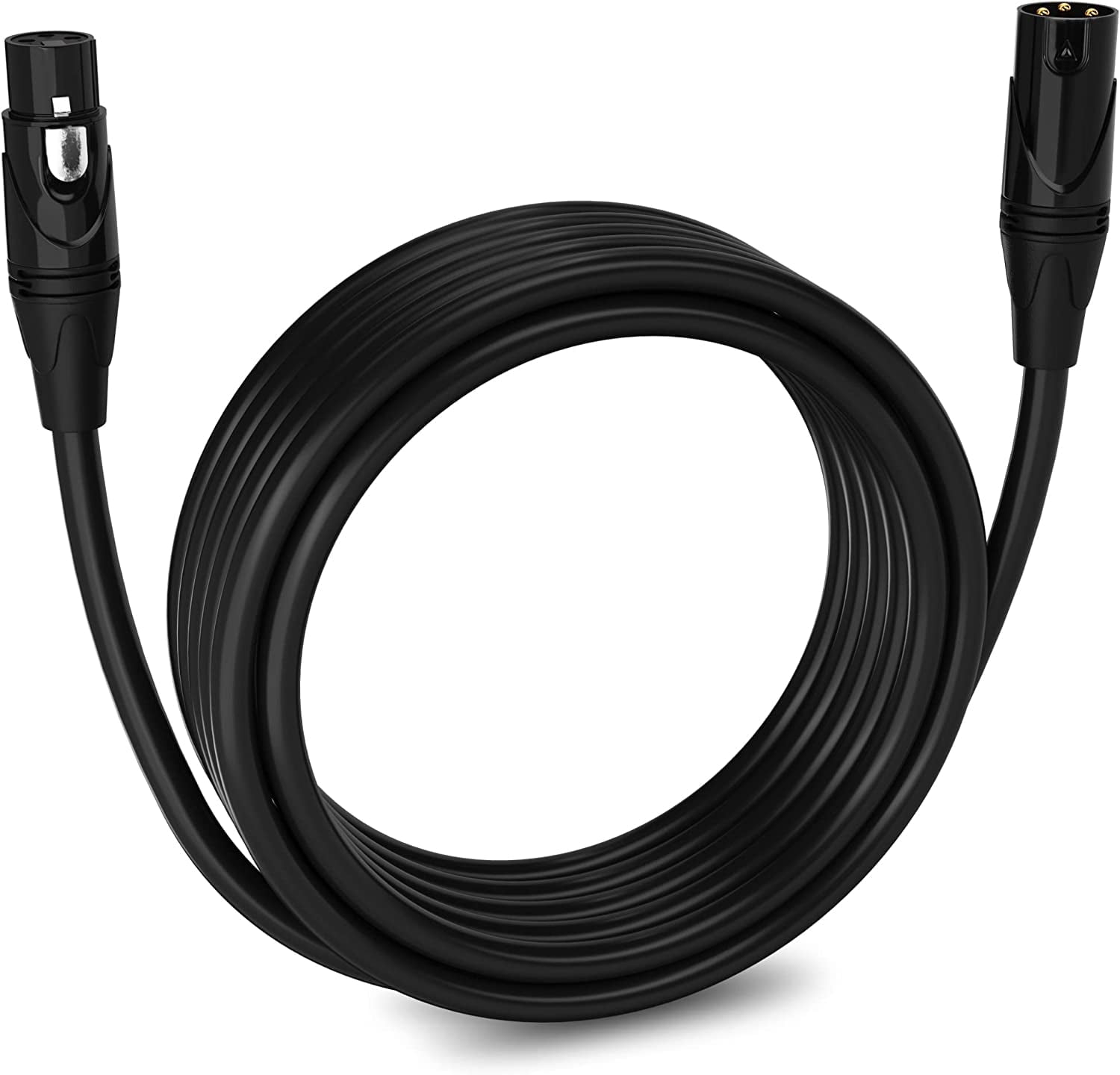 LyxPro Microphone XLR Cable Black Male to Female 3 Pin 20 ft - Walmart.com