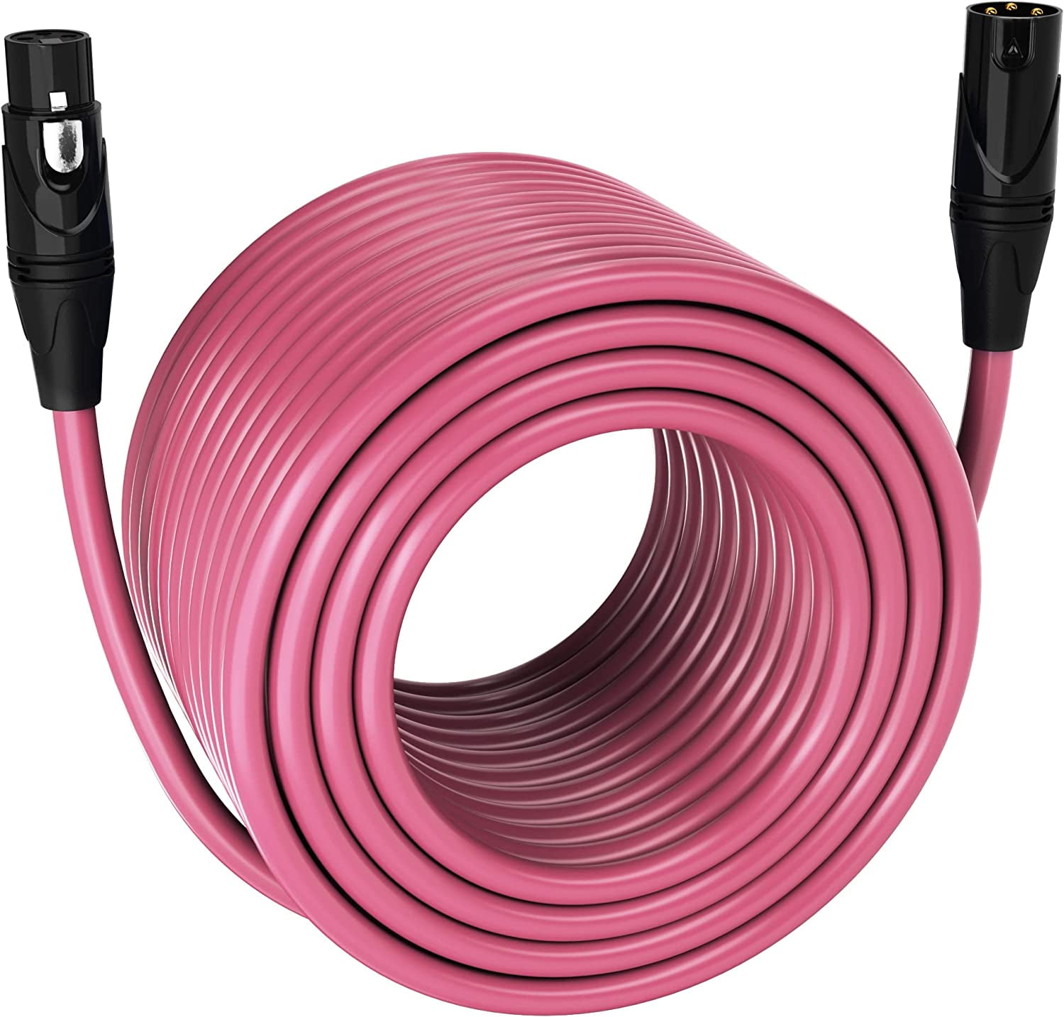Lyxpro 300 Feet Microphone Xlr Cable Male To Female 3 Pin Mic Cable Pink