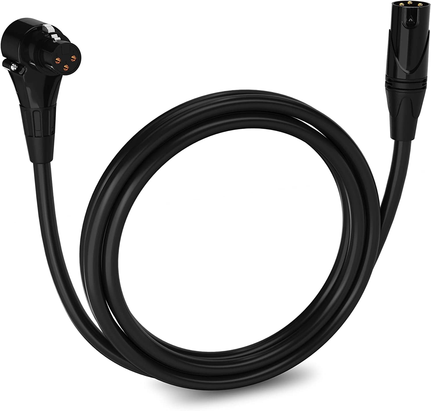 LyxPro 6 Feet XLR Cable, Right Angle Female to Male, 3 Pin Mic Cable ...