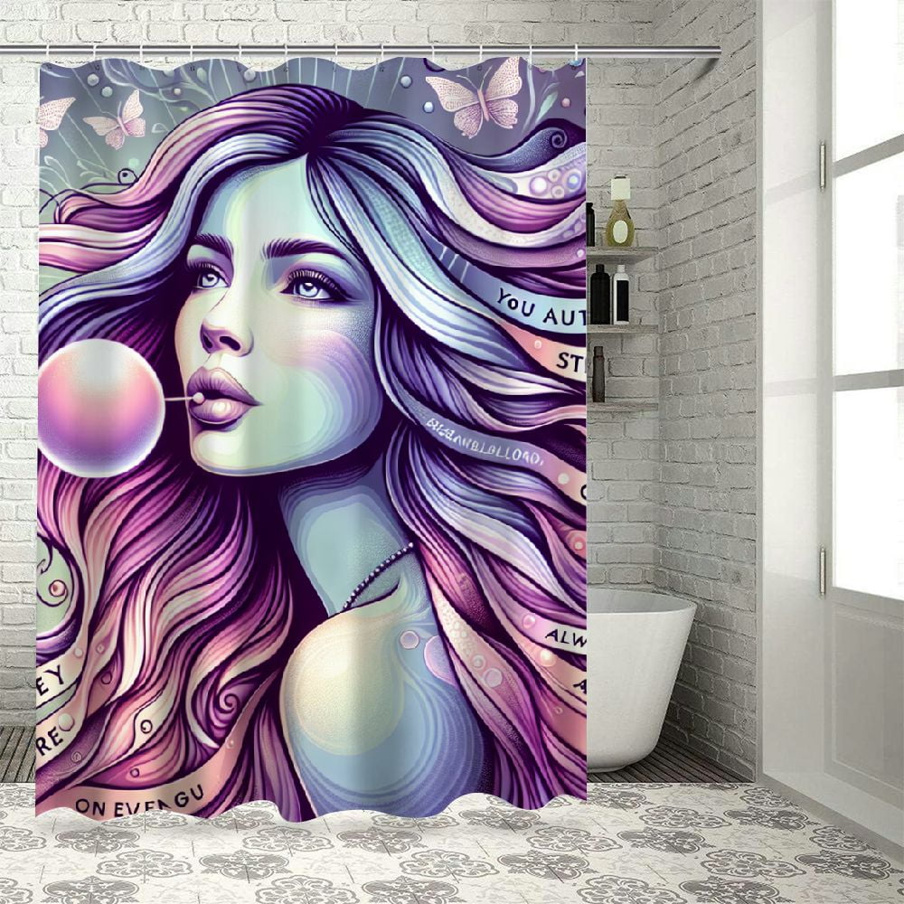 Lzatpd African American Woman Shower Curtain For Bathroom Decor