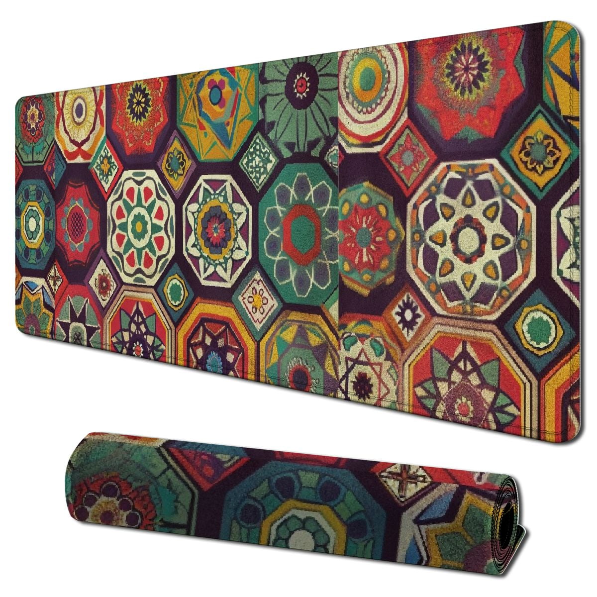 Lzatpd Boho Mouse Pad Large Gaming Mouse Pad with Stitched Edges, Non ...