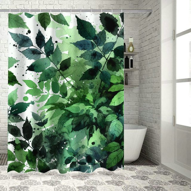 Lzatpd Floral Shower Curtain Flowers In Watercolor Style Effect