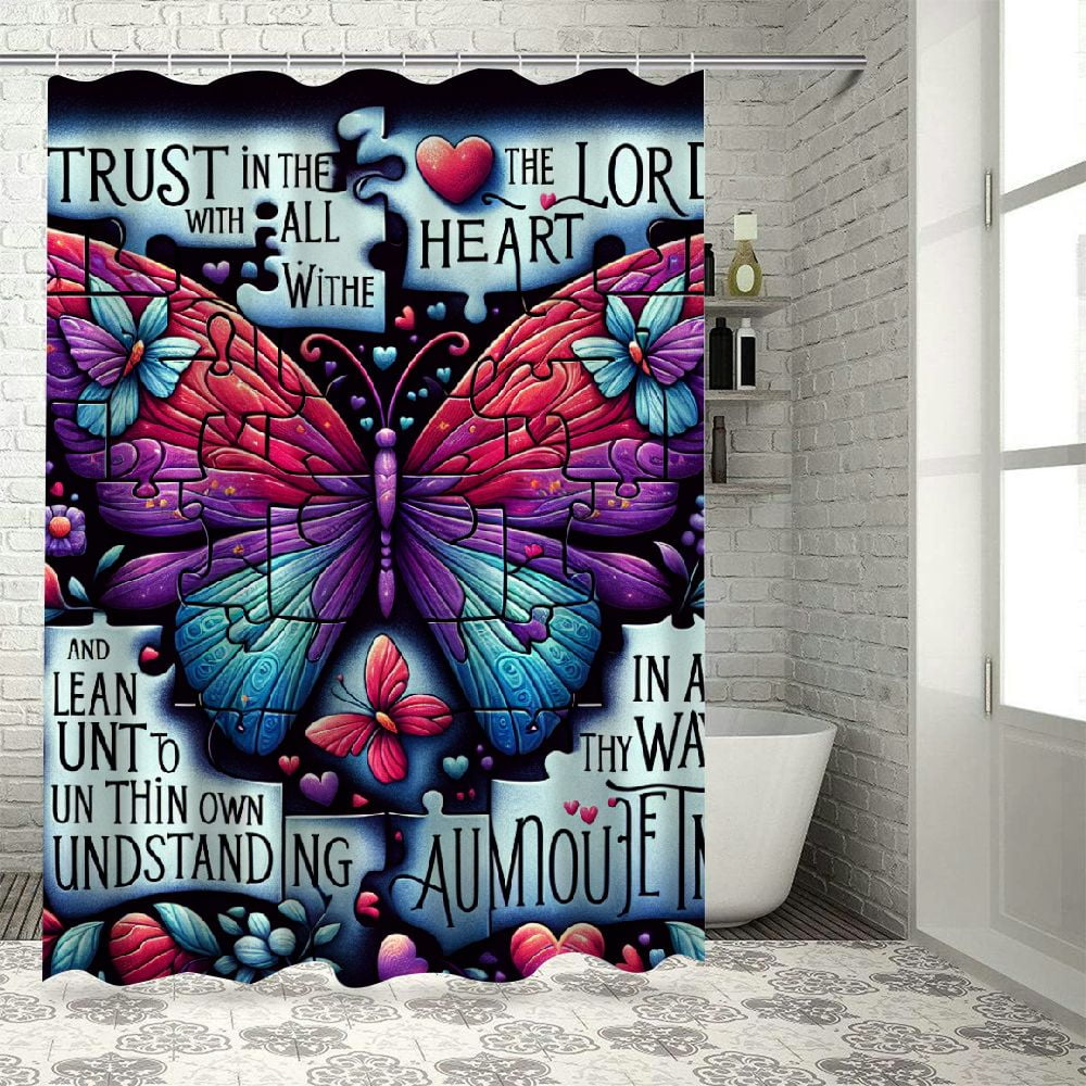 Lzatpd Inspirational Quote Shower Curtain Motivational Words Rustic