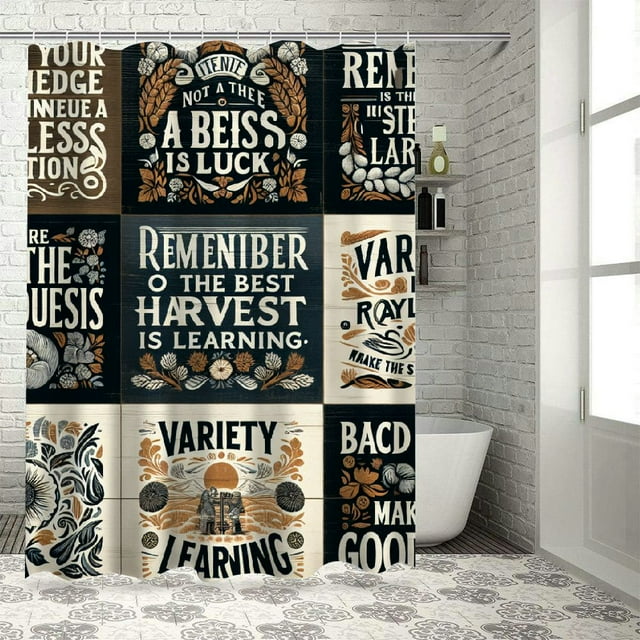 Lzatpd Motivational Quote Shower Curtain For Bathroom Inspirational