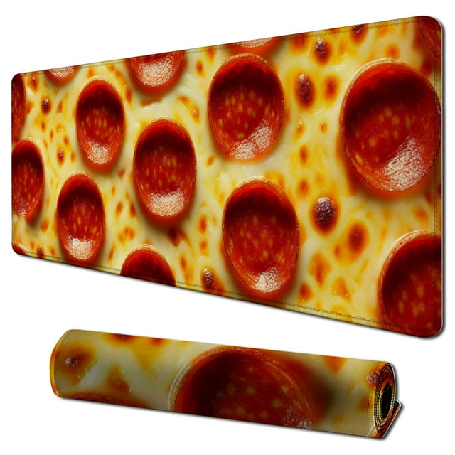 Lzatpd Pepperoni Pizza Food Texture Large Mouse Pad Extended Gaming ...