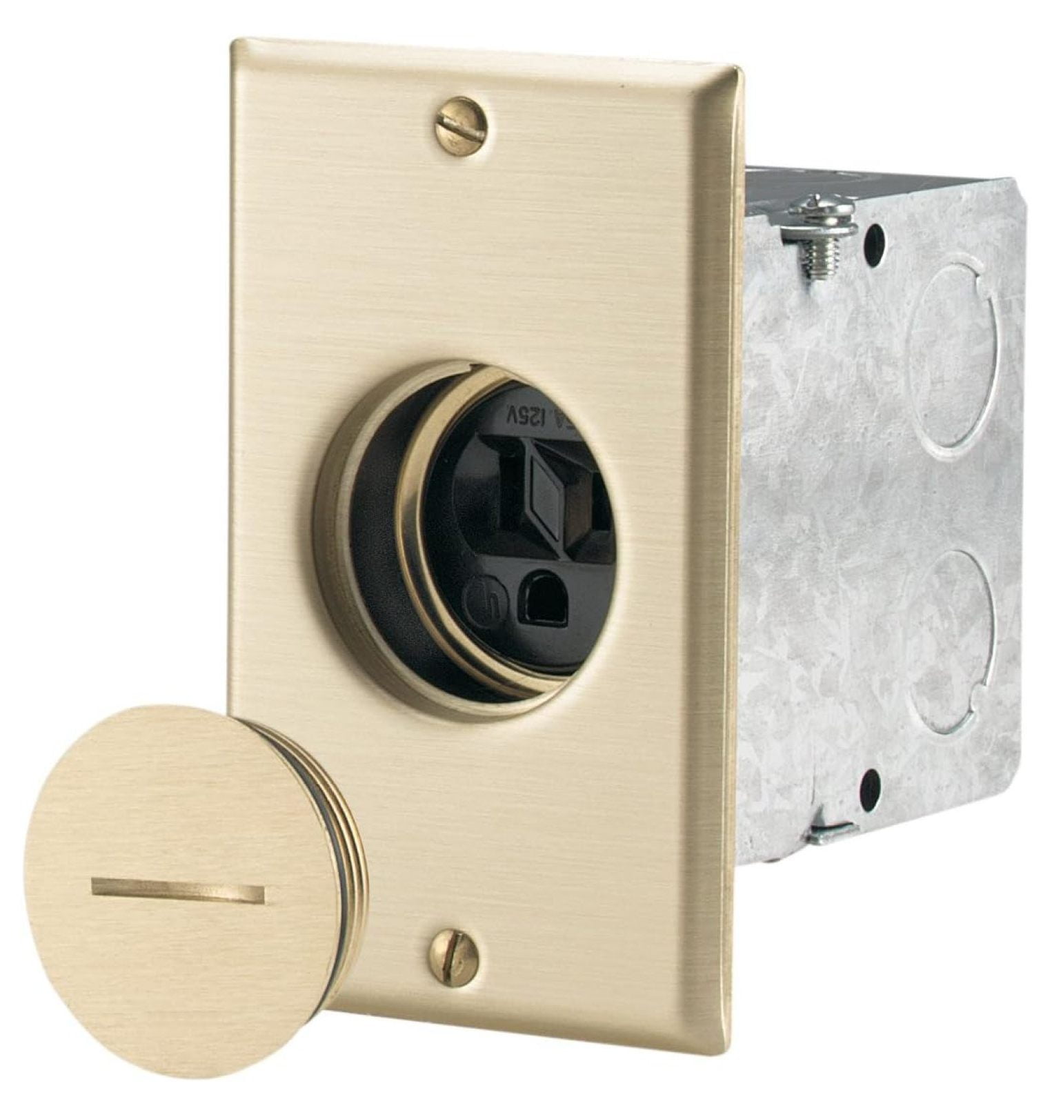 LzerLyh TR5797 Tamper Resistant Floor Box Receptacle, 125 V, 15 A, 2 ...