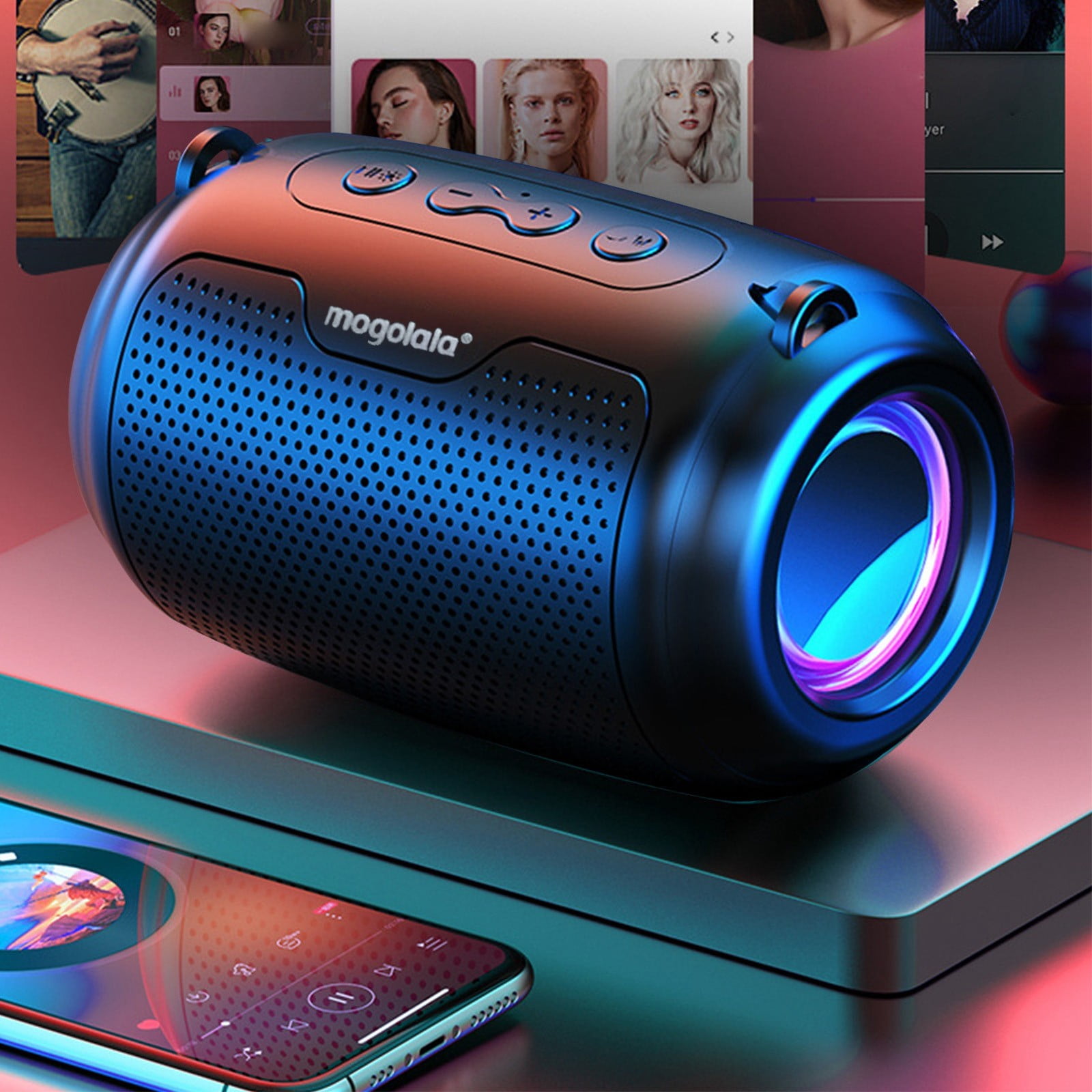 Lzobxe Speakers Bluetooth Wireless Bluetooth 5.0 Colorful Streamer Mini ...