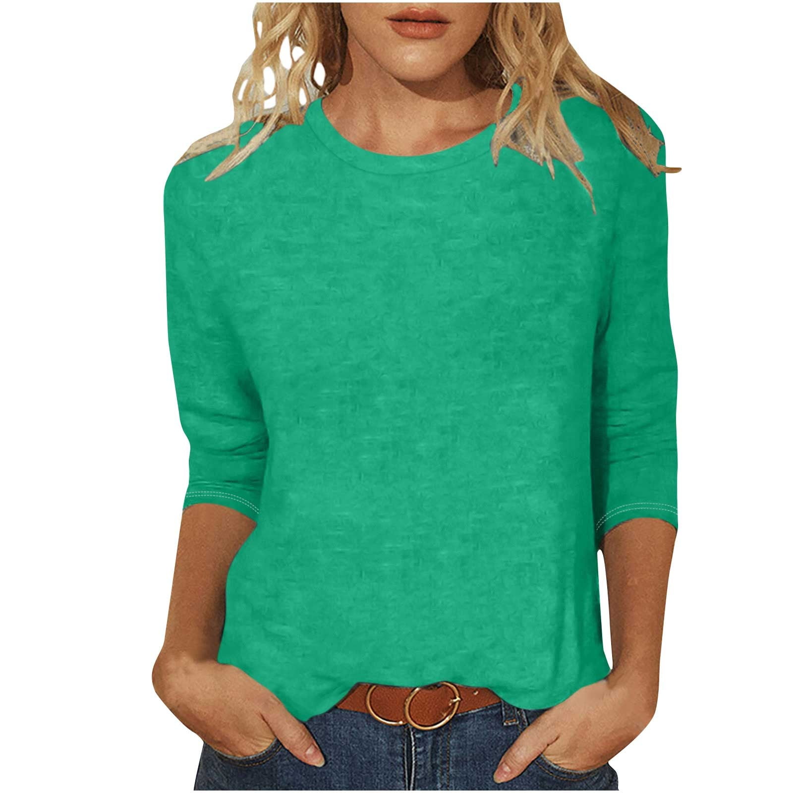 Lzobxe Summer Tops for Women Short Sleeve Crew Neck Summer Trendy ...