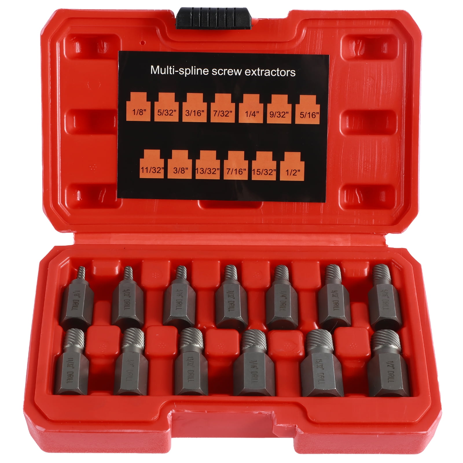 Lzvxtym 13Pcs Damaged Screw Extractor Set Broken Screw Remover Kit Easy ...