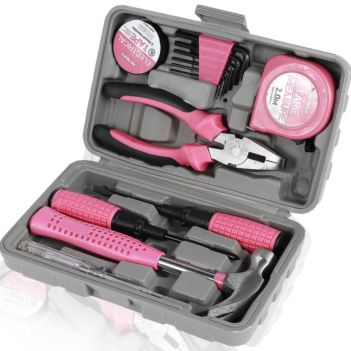 Lzvxtym 13Pcs Household Repair Tool Kit Multi-Purpose Pink Home Hand ...