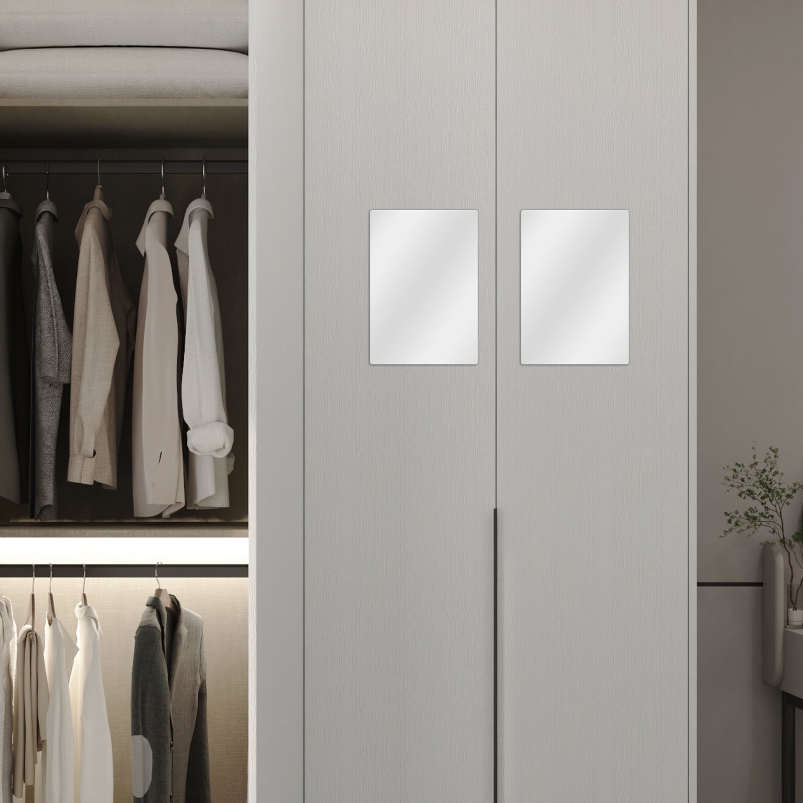 Lzvxtym 2/4Pcs Magnetic Locker Mirror,Acrylic Magnetic Mirror,Easy to ...