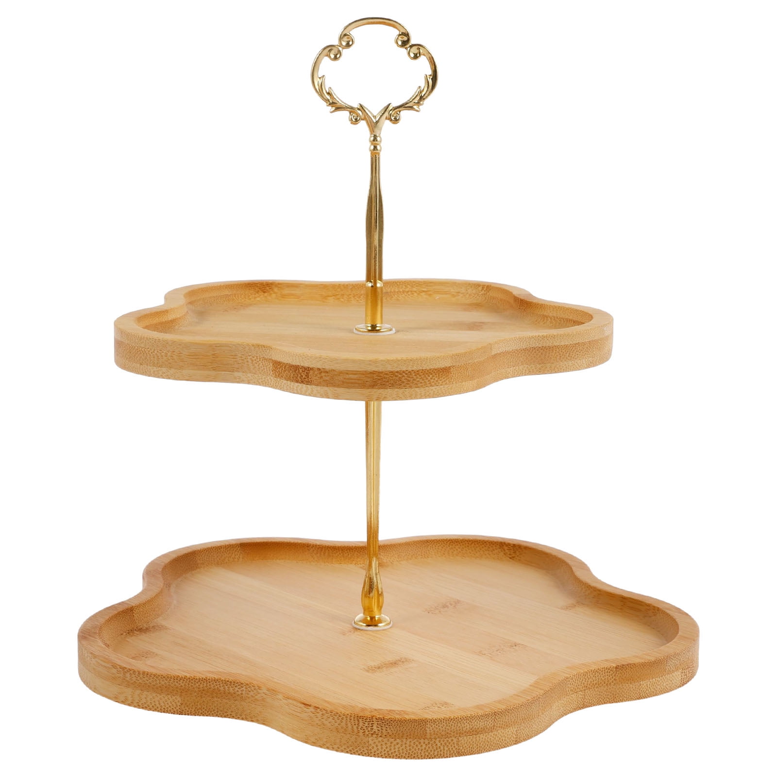 Two Tiered Tray Stand Farmhouse 2 Tiered Tray Stand - Rustic Wooden ...
