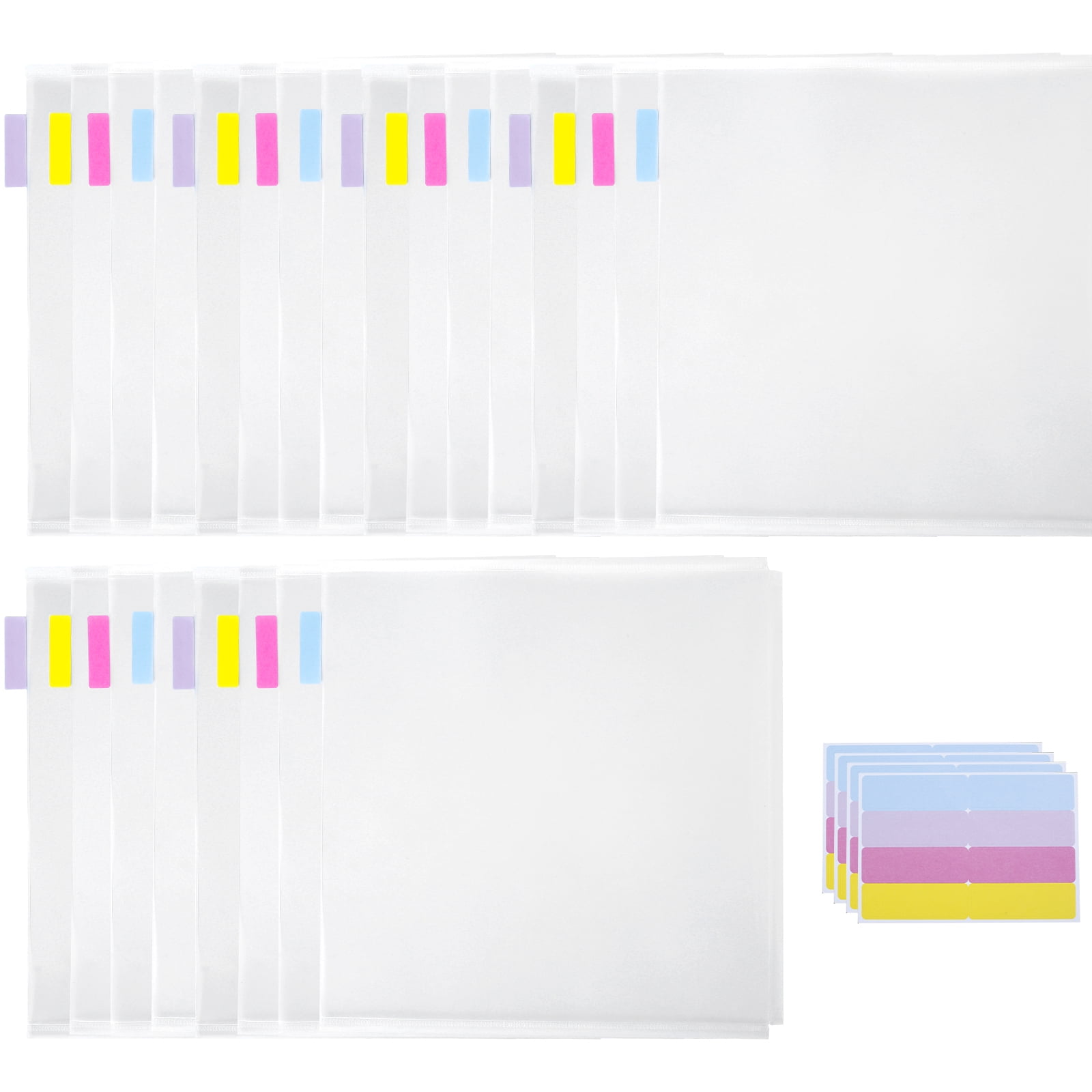 Lzvxtym 24Pcs Scrapbook Paper Organizer with 56 Label Stickers ...
