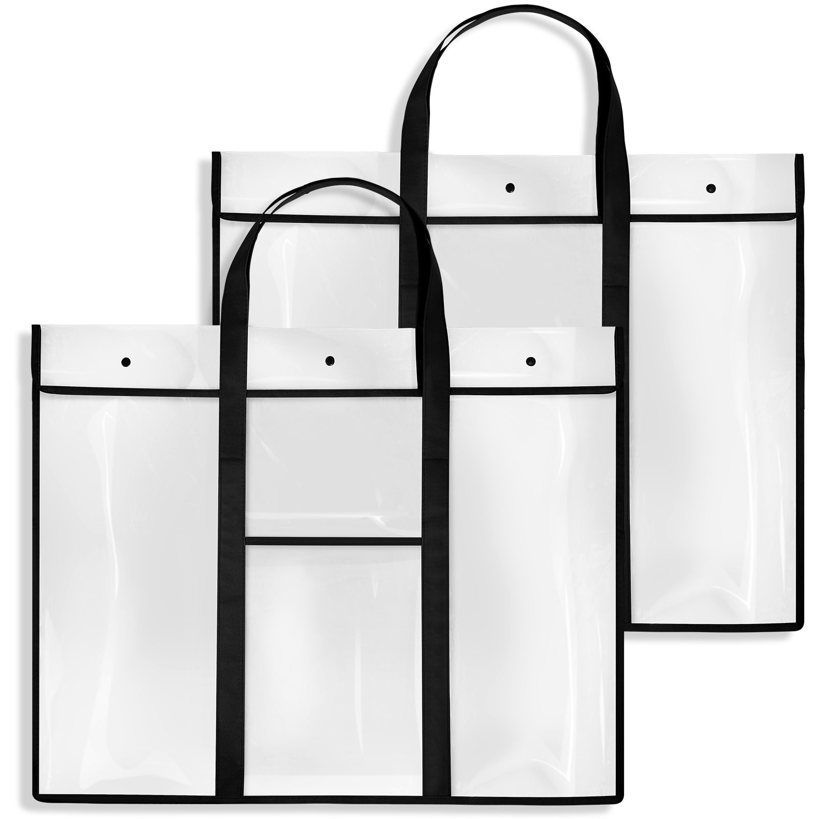 Lzvxtym 2Pcs Poster Bag Clear PVC Art Portfolio Container Portable ...