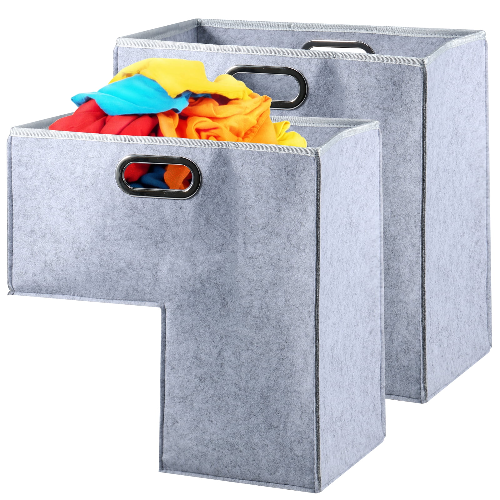 Lzvxtym 2Pcs Stair Basket for Carpeted and Wooden Stairs Felt Stair ...