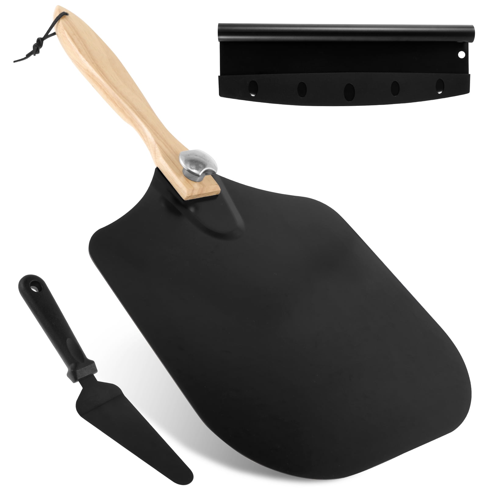 Lzvxtym 3 Pack Pizza Peel, Foldable Pizza Peel and Cutter Set Pizza ...
