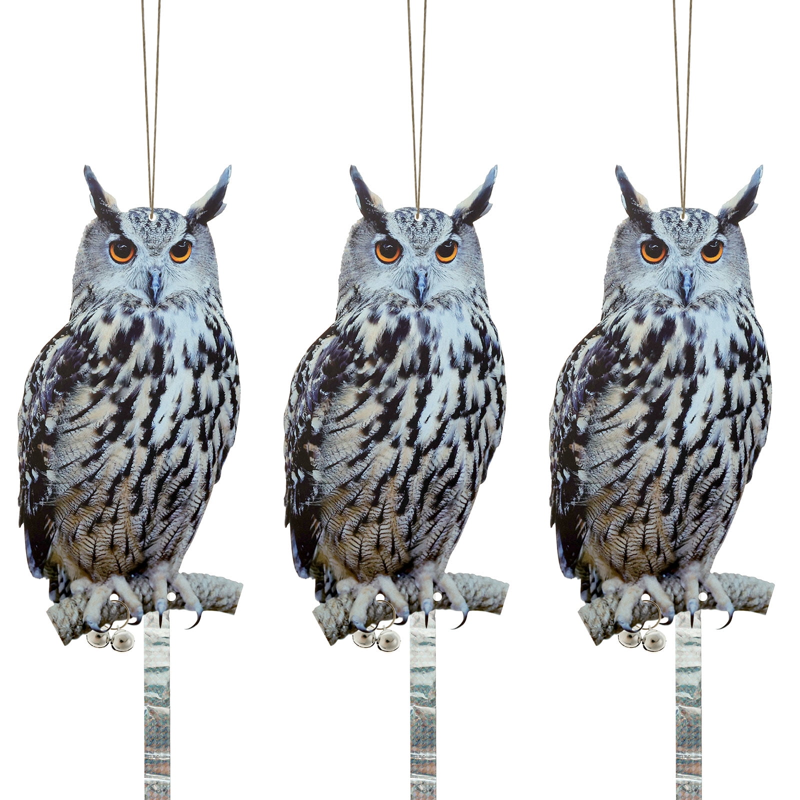 Lzvxtym 3 Pcs Owl to Keep Birds Away Reflective Owl Bird Deterrent Dual ...