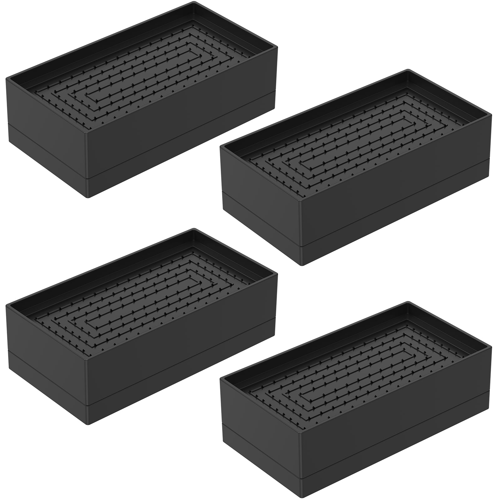 Lzvxtym 4 Pack Bed Risers L-side Adjustable Rectangle Furniture Risers ...