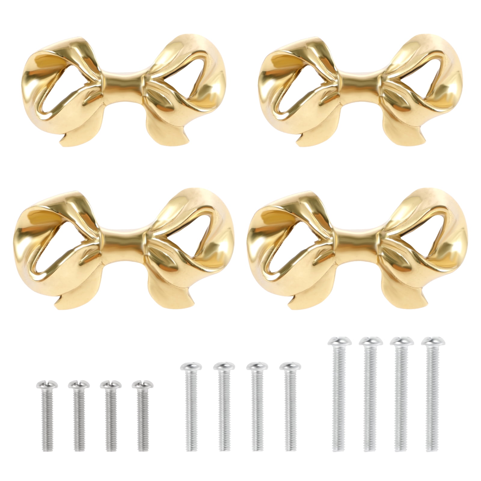 Lzvxtym 4Pcs Drawer Knob,Brass Cabinet Knobs,Bow Dresser Knobs with ...