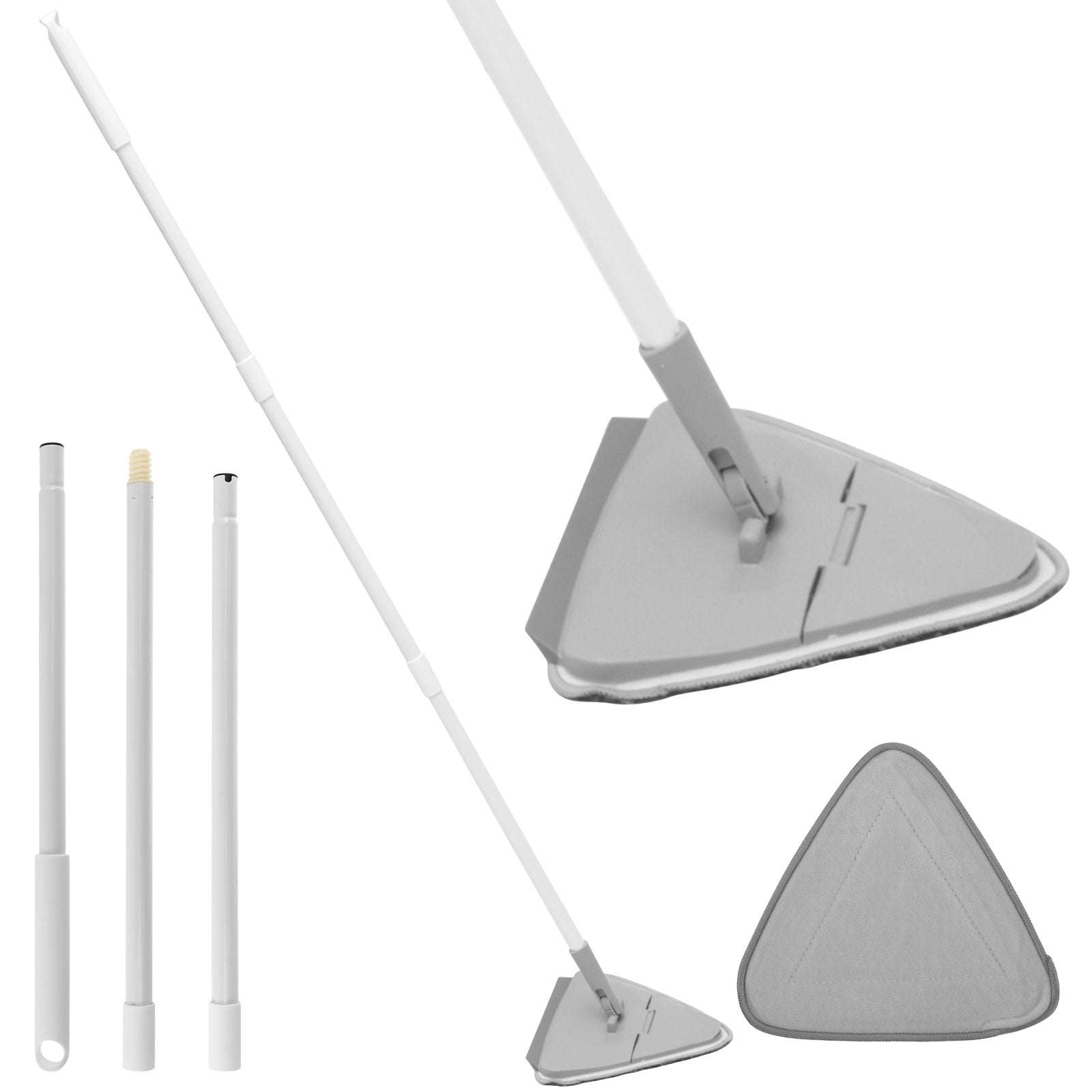 Lzvxtym 51 Inch Wall Cleaner Mop with Long Handle, 3-in-1 Flexible ...