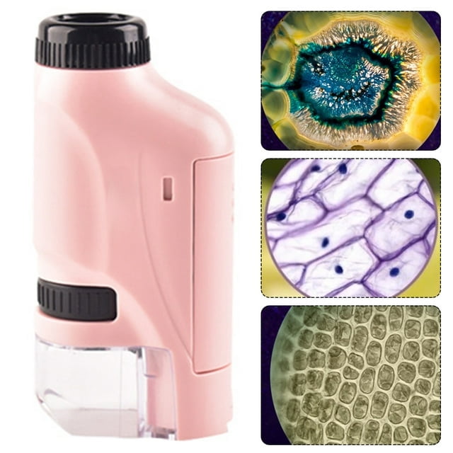 Lzvxtym 60-120x Pocket Microscope Battery Powered Handheld Mini ...