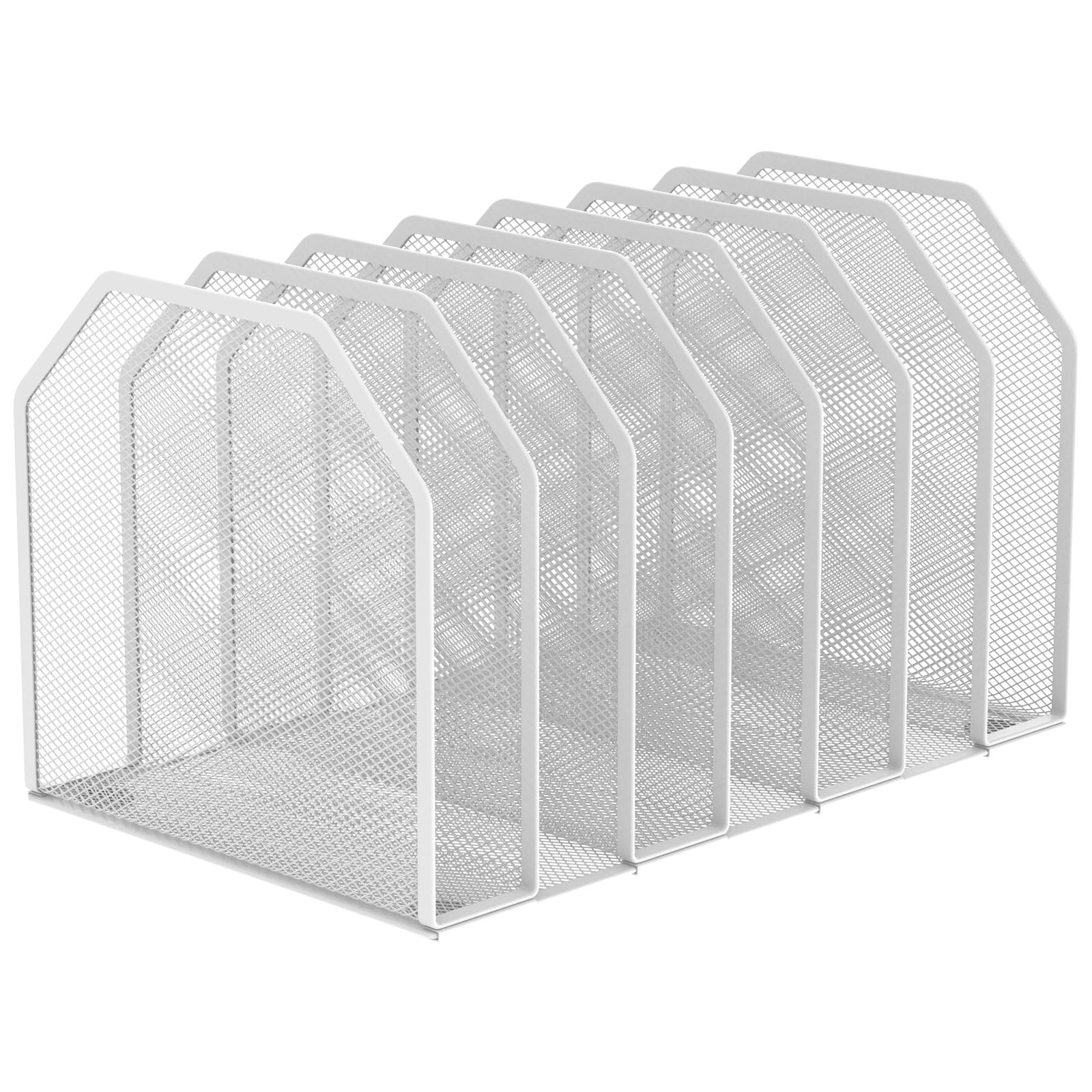 Lzvxtym 7 Section Metal Vertical Desktop Organizer Sturdy Desk File ...