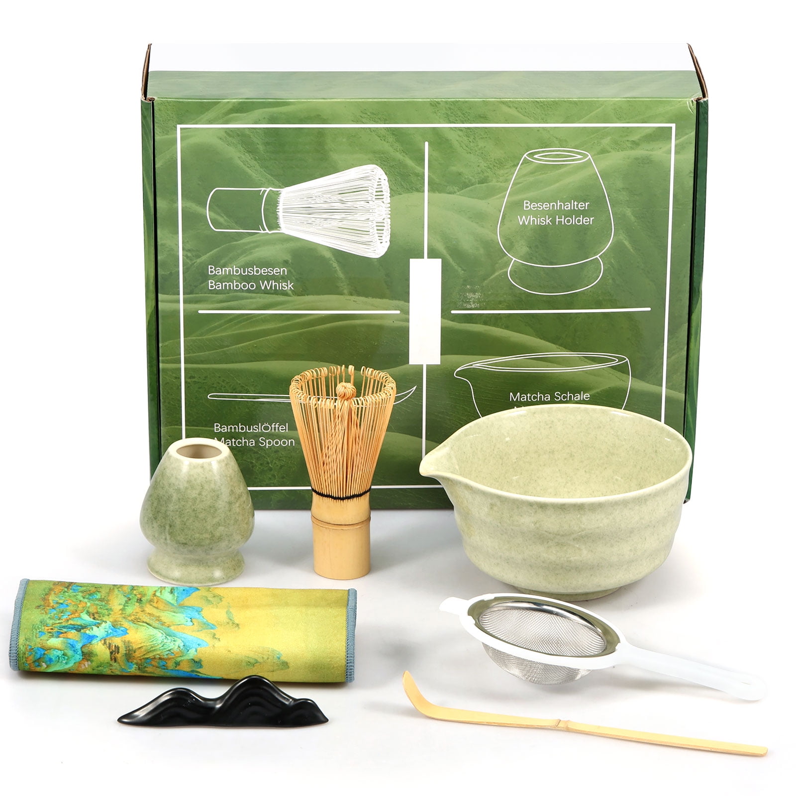 Lzvxtym 7Pcs Japanese Matcha Tea Set, Matcha Making Starter Kit with ...