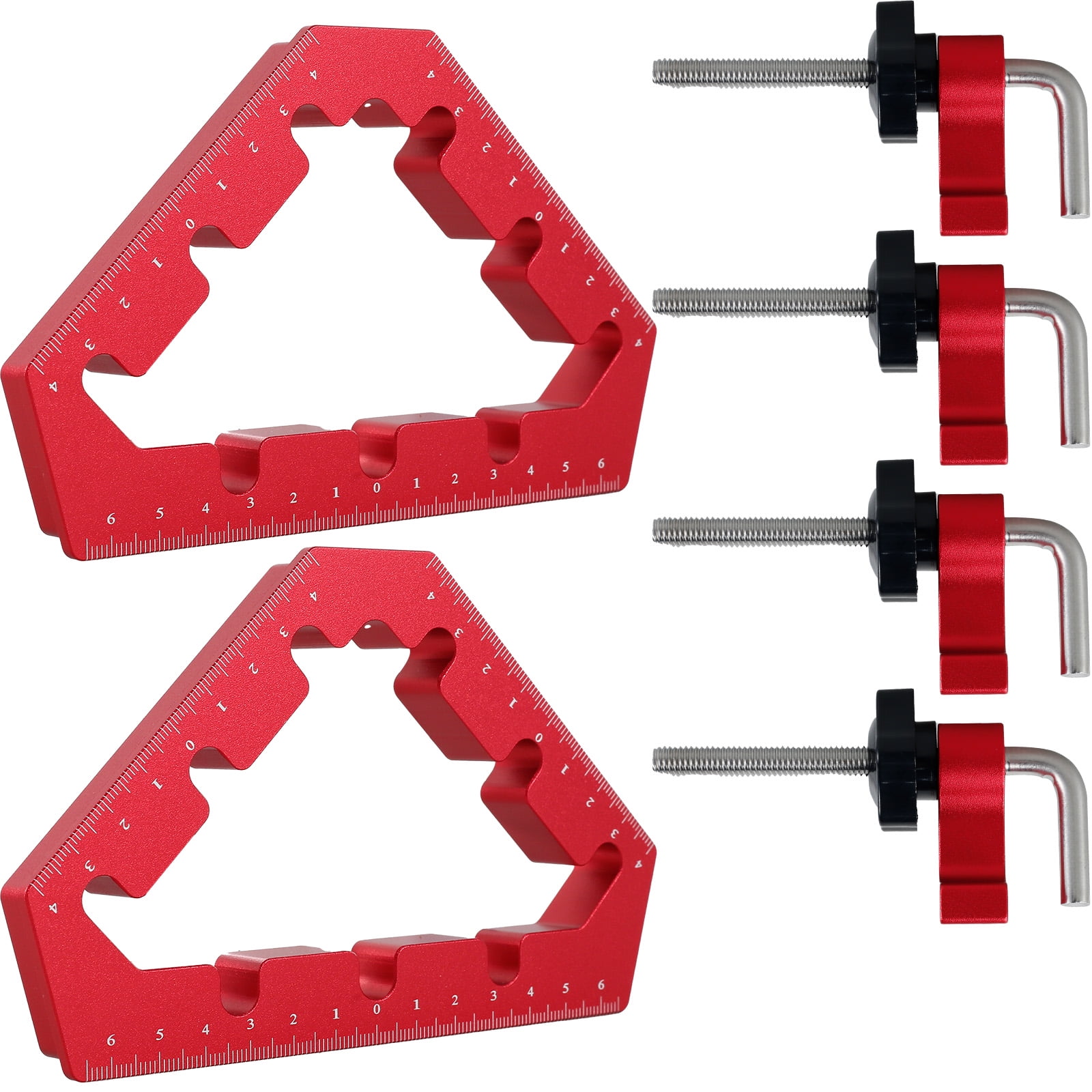 Lzvxtym 90 and 45 Degree Angle Clamp Kit with Fixer Aluminum Alloy ...