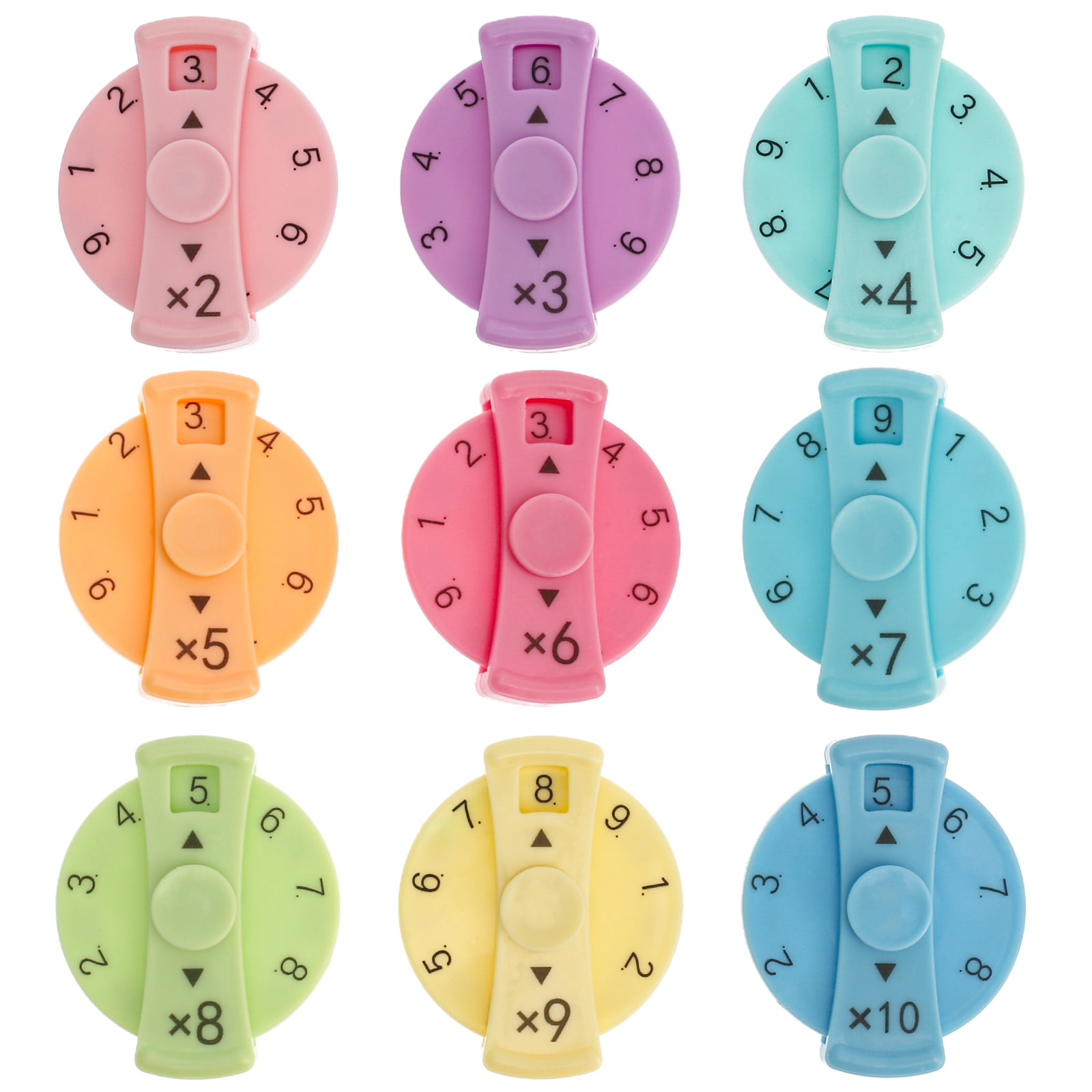 Lzvxtym 9Pcs Math Spinner Toy Plastic Math Spinner Lightweight Add ...